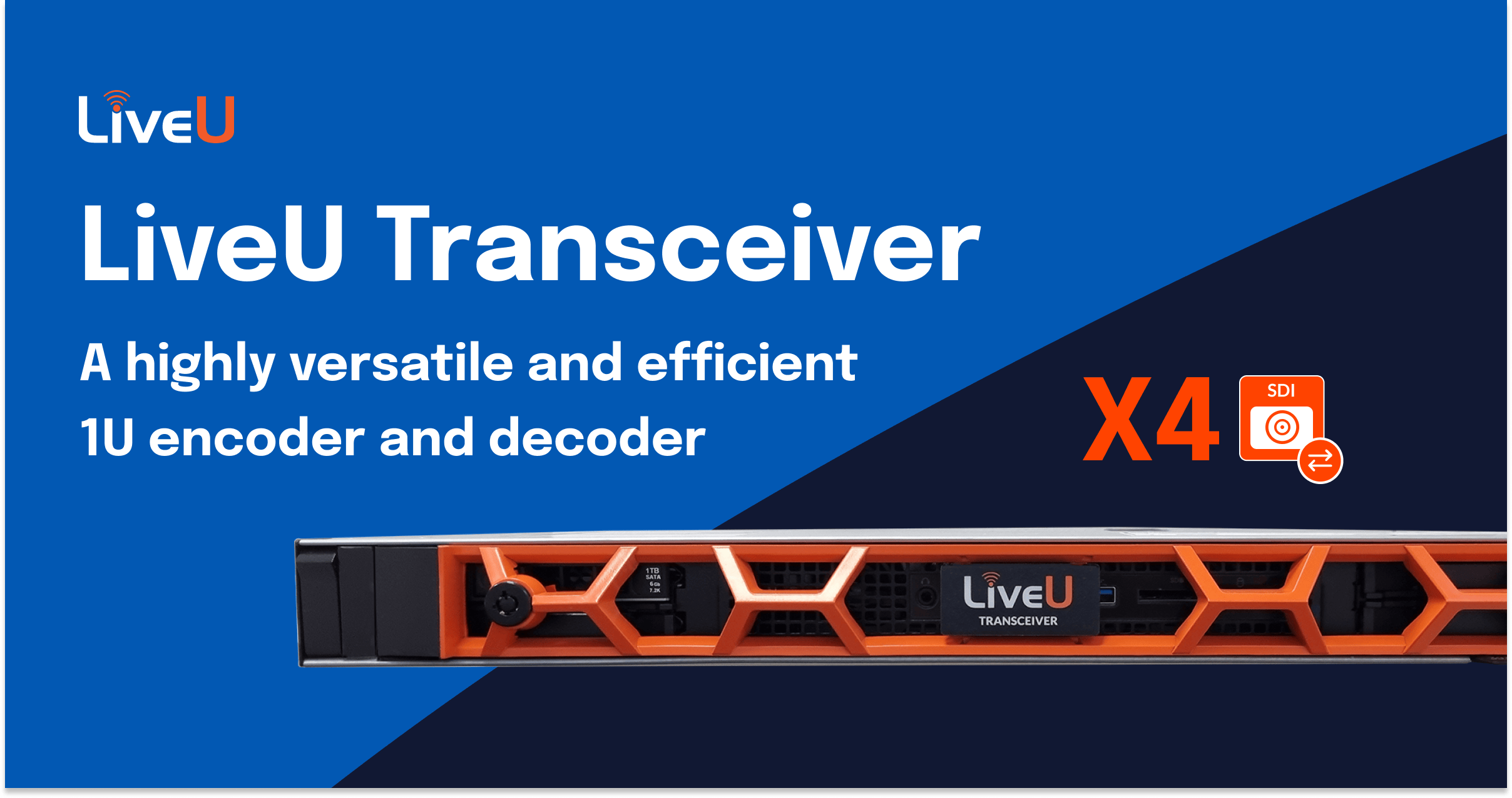 LiveU Transceiver - Versatile 1U encoder and decoder